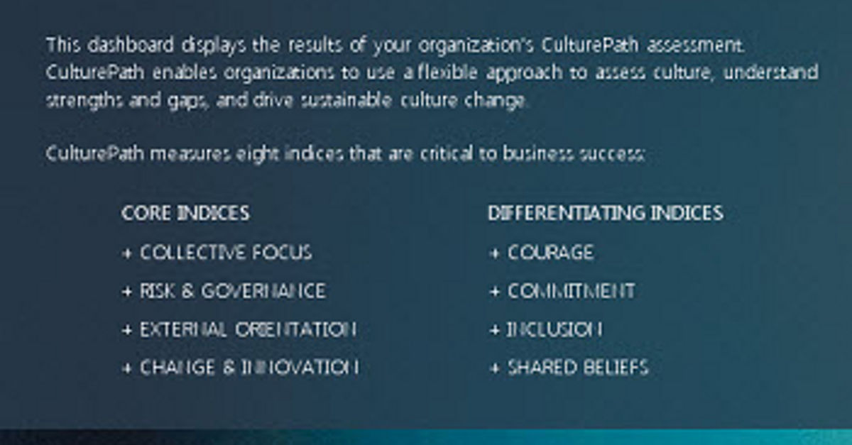 CulturePath™ : Shape your workplace culture, drive your strategy ...